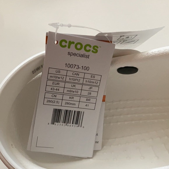 CROCS | Shoes | Crocs Specialist Enclosed Unisex Roomy Fit White | Poshmark